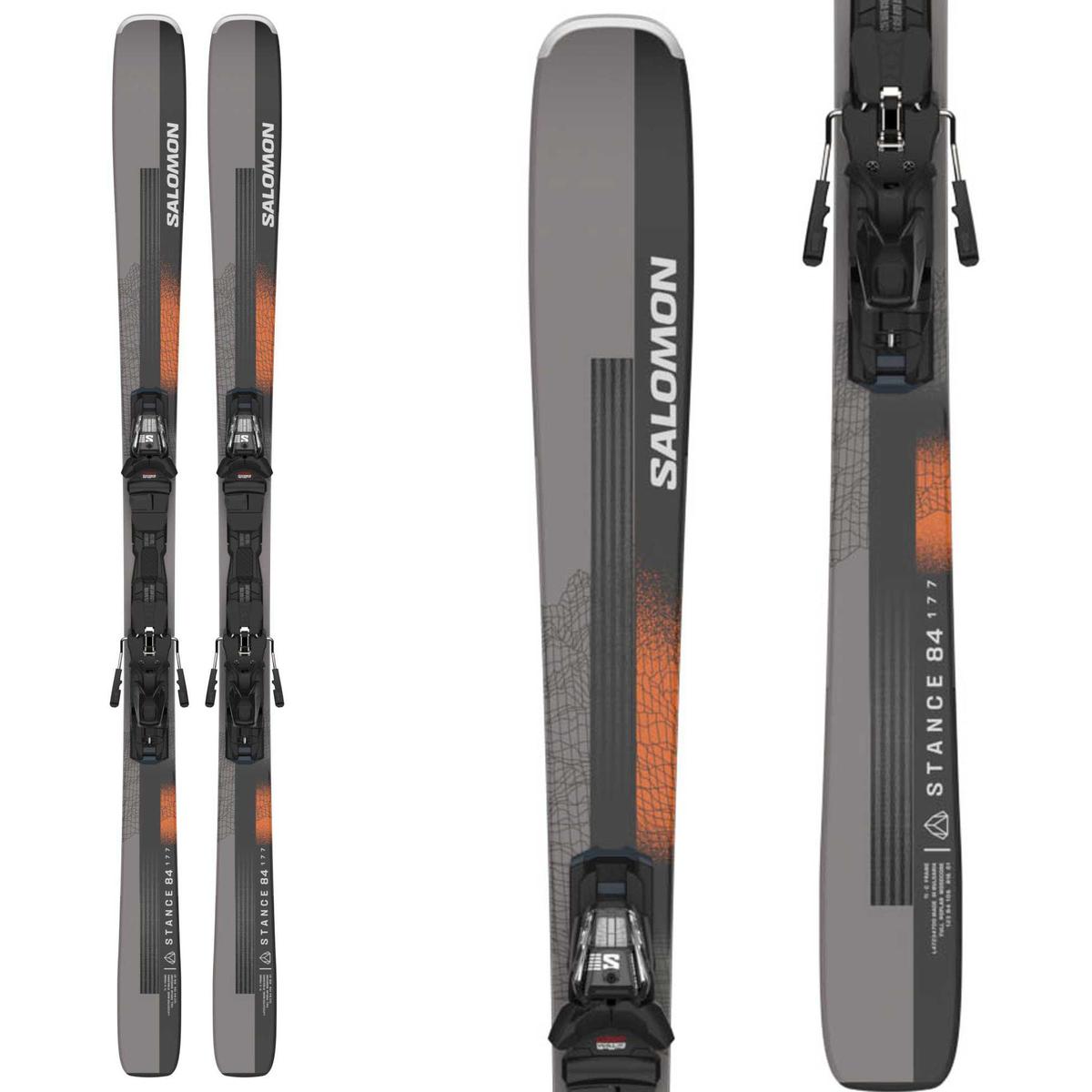 Salomon Mens Stance 84 Skis with M12 GripWalk Bindings 24 - Sun & Ski Sports