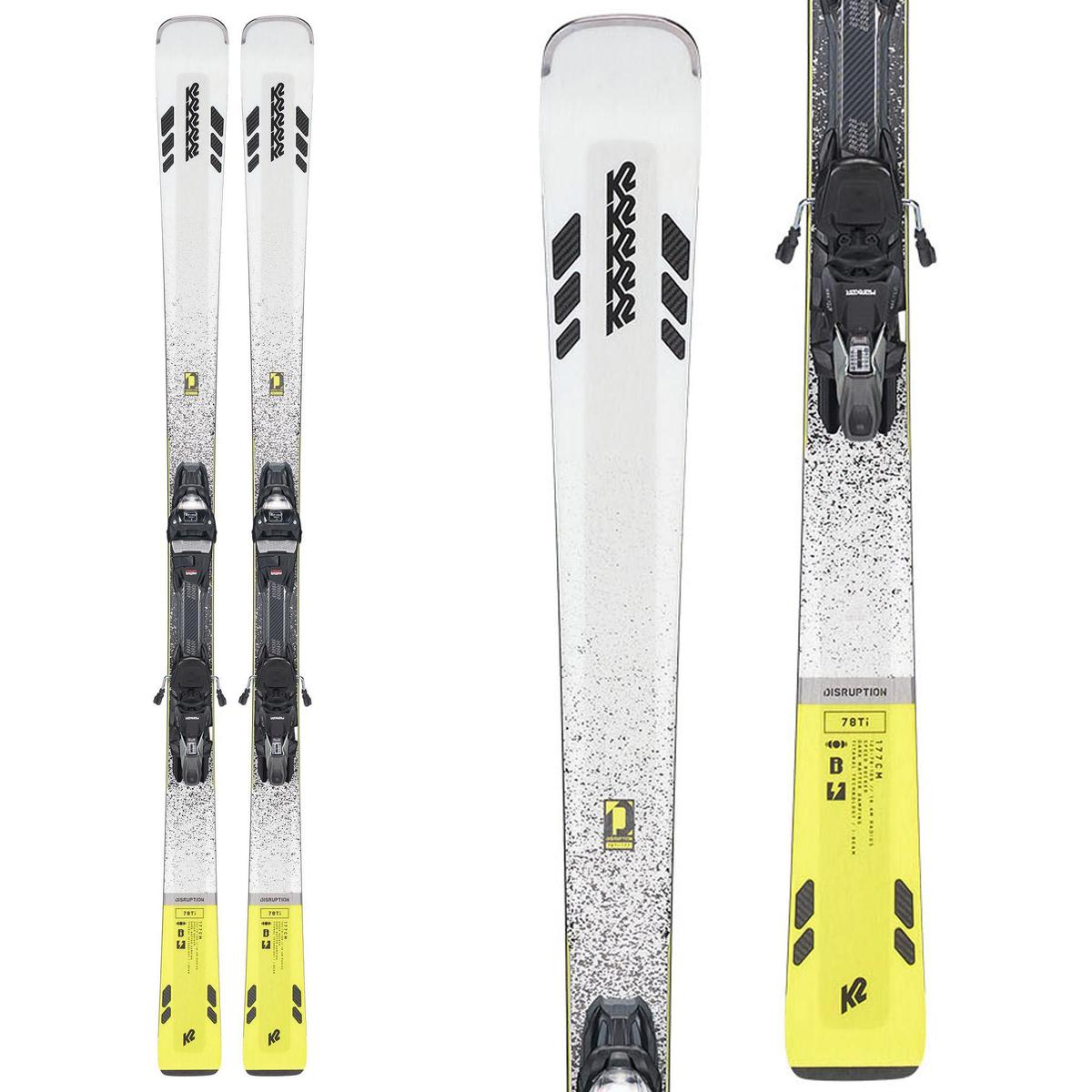K2 Skis Mens Disruption 78Ti Skis with Marker MXC 12 TCx Light Quikclik ...