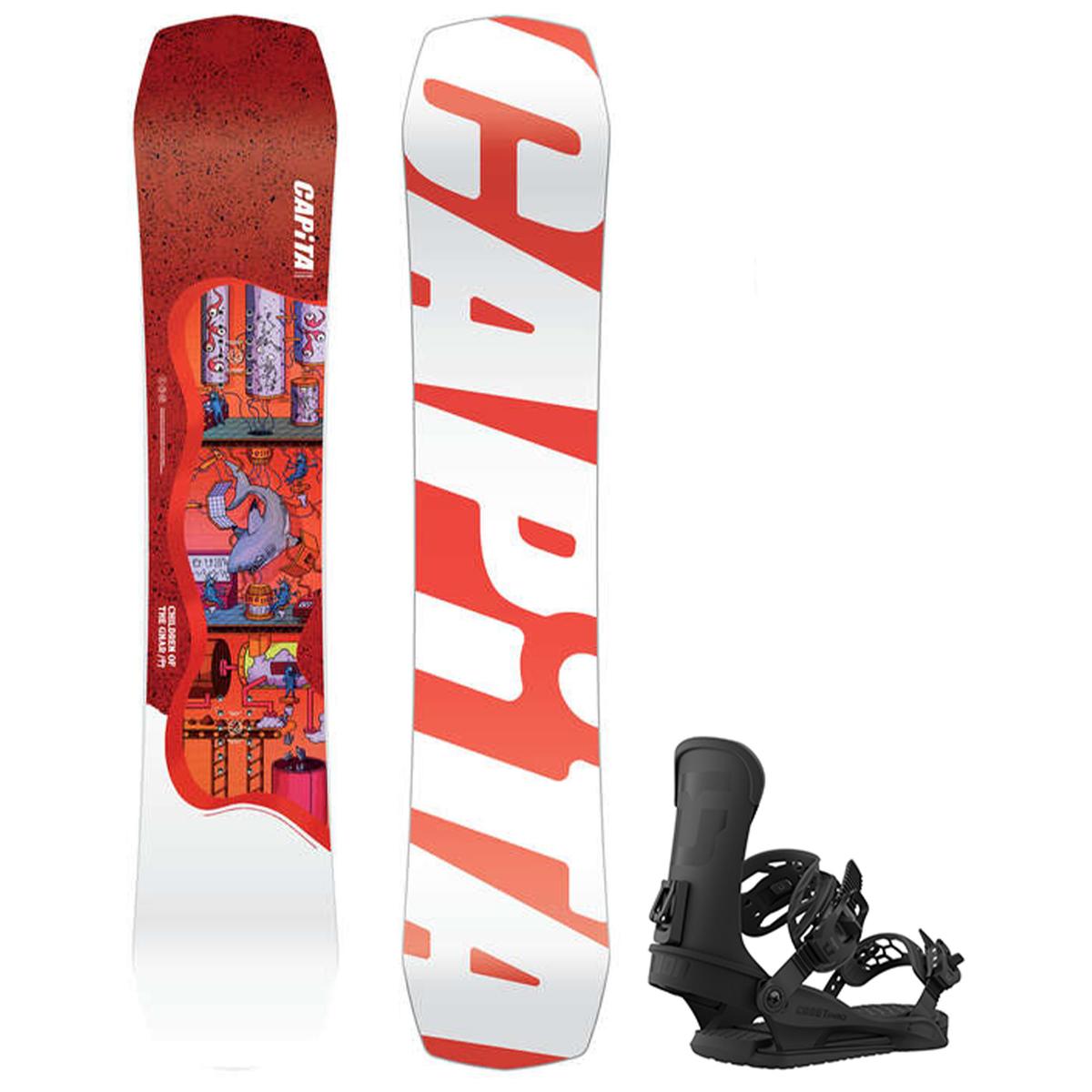 CAPiTA Kids' Children of the Gnar Snowboard + Union Kids' Cadet Pro ...