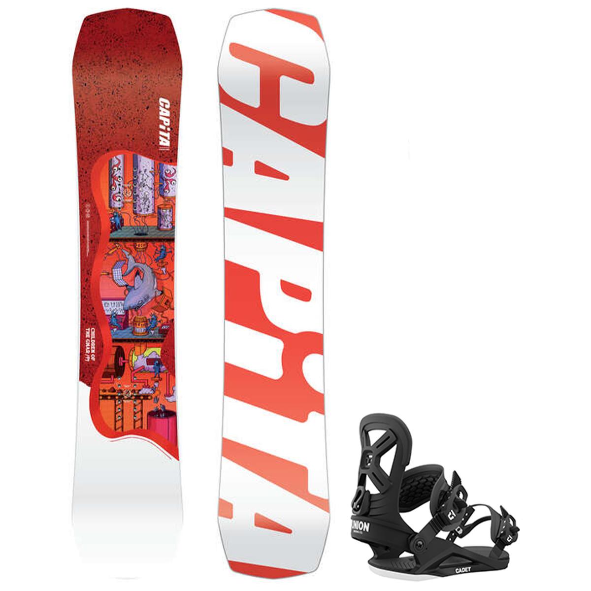 CAPiTA Kids' Children of the Gnar Snowboard + Union Kids' Cadet ...