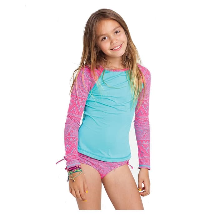 Billabong Girls Hippie Grom Rashguard And Swim Set Sun And Ski Sports