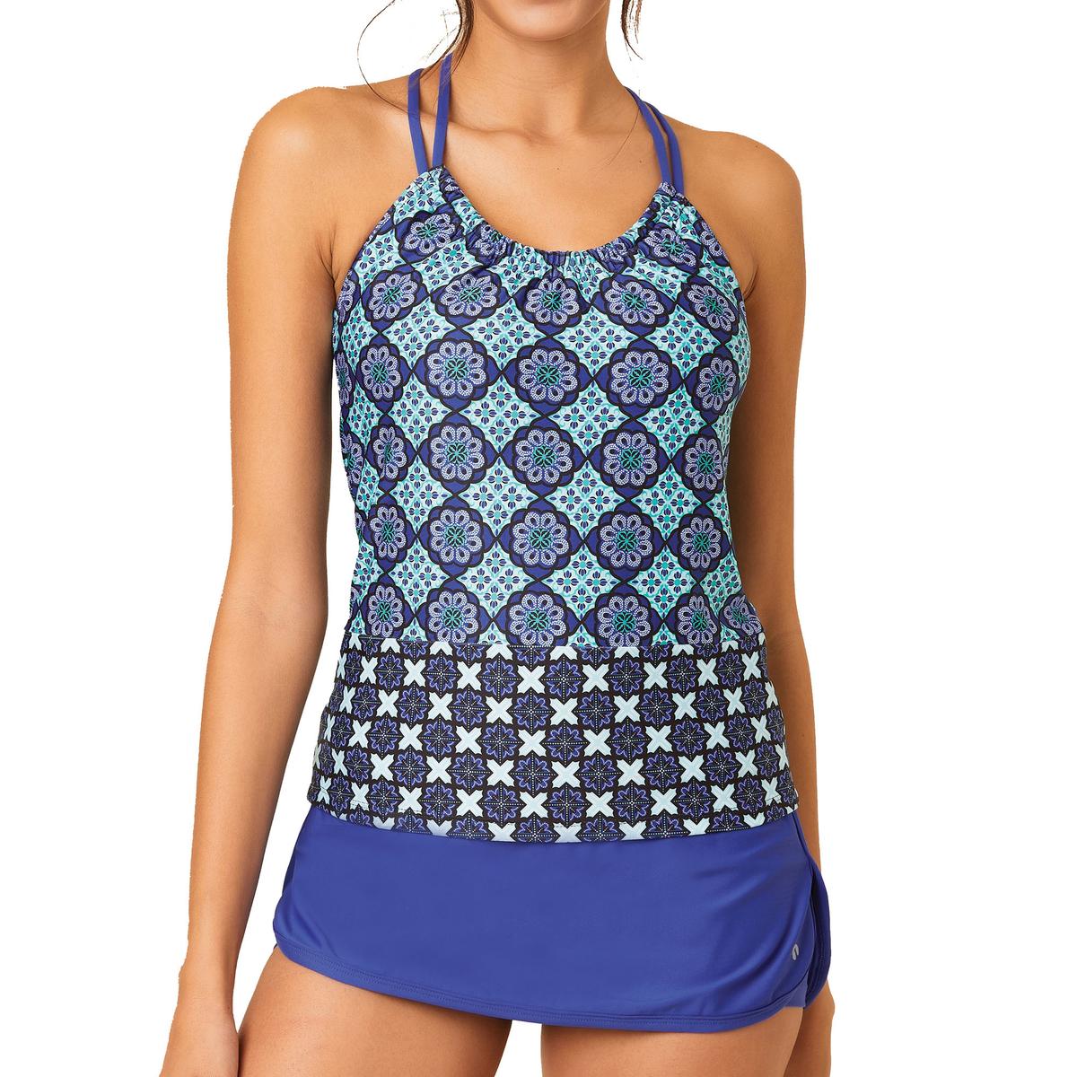 Next By Athena Women's Yinyasa Shirr Tankini Swim Top - Sun & Ski Sports