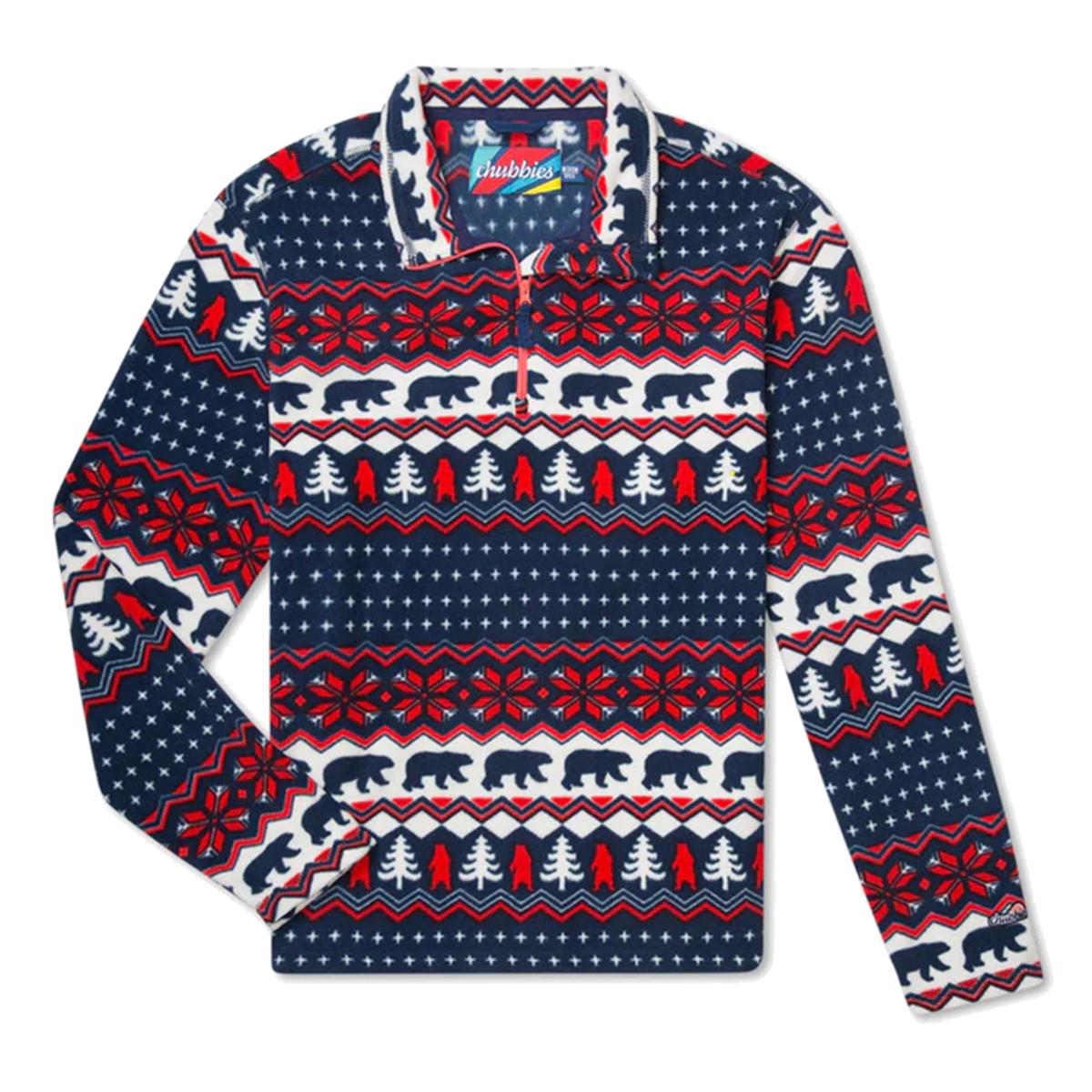 Chubbies Mens Bearly Wild Fleece 1/4 Zip Pullover - Sun & Ski Sports