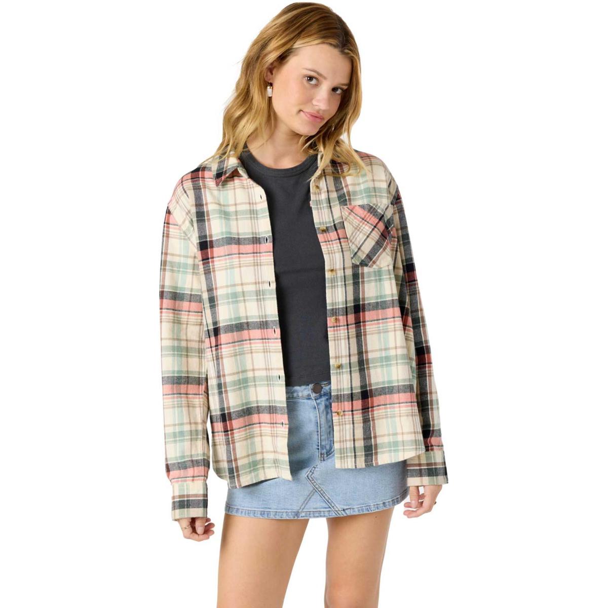 O'Neill Women's Logan Flannel LS Button Up Shirt - Sun & Ski Sports
