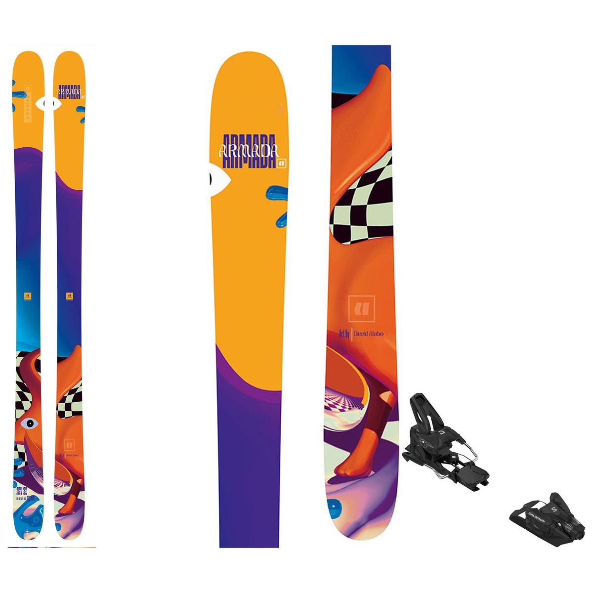 Armada ARV 88 Snow Skis + Salomon Strive 14 GripWalk Ski Bindings ...
