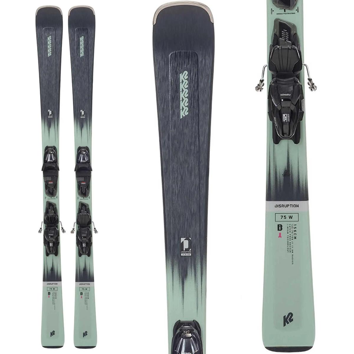 K2 Skis Womens Disruption 75 W Skis with Marker ERP 10 Quikclik ...