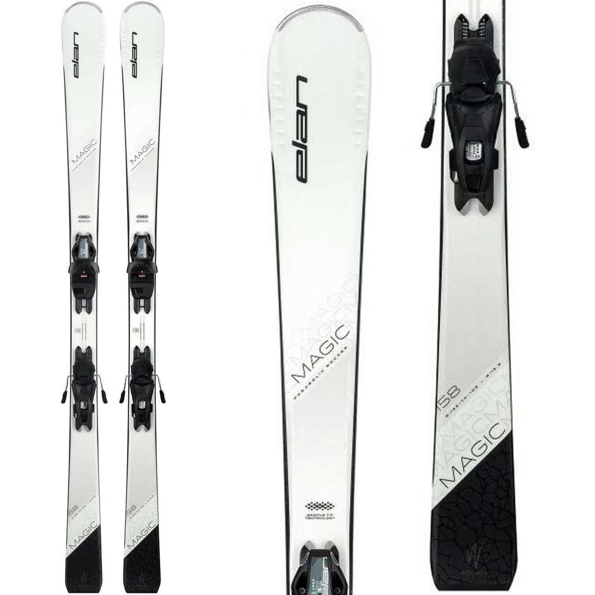 Elan Womens White Magic Skis with ELW 9.0 GripWalk Light Shift Bindings ...