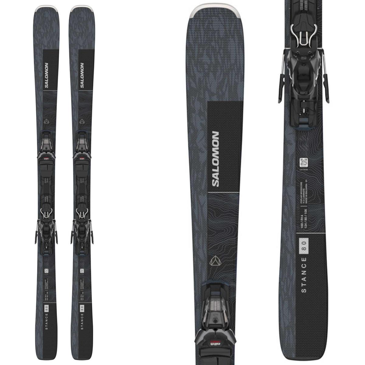 Salomon Mens Stance 80 Skis with M11 GripWalk Bindings 23 - Sun & Ski ...