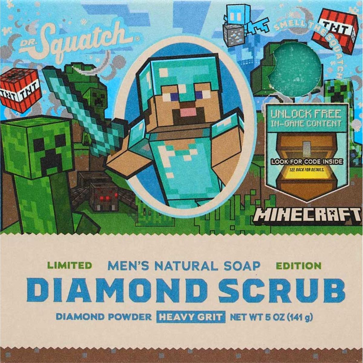 Dr Squatch x Minecraft Diamond Scrub Bar Soap - Sun & Ski Sports