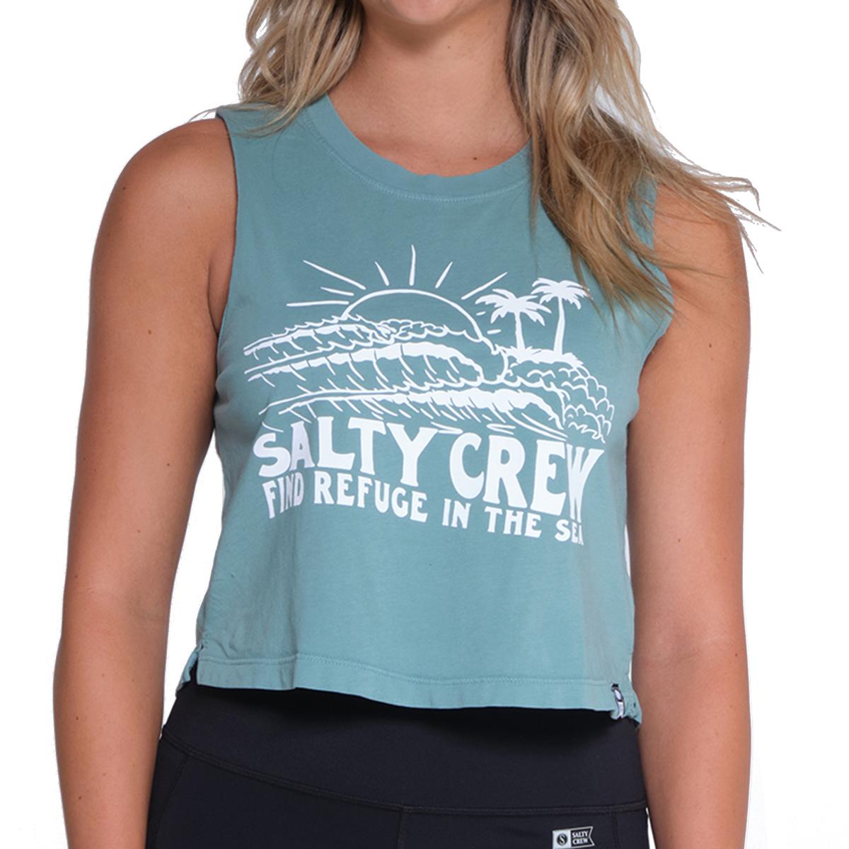 Salty Crew Womens Shorebreak Cropped Muscle Tank Top - Sun & Ski Sports