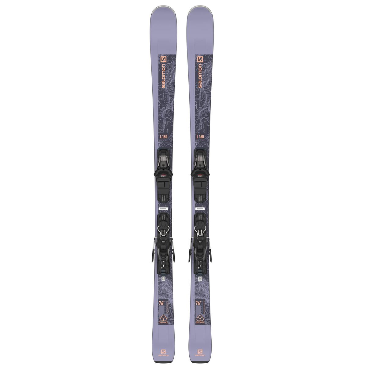 Salomon Womens Distance 76 Skis with M10 GripWalk® Bindings 23 - Sun ...