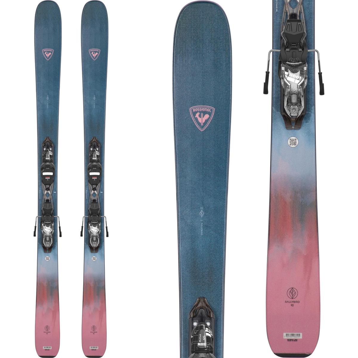Rossignol Womens Freeride Rallybird 92 Skis with Xpress 11 Bindings 24 ...