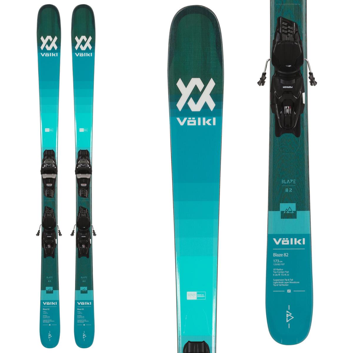 Volkl Mens Blaze 82 W Skis with Vmotion 10 Bindings 24 - Sun & Ski Sports