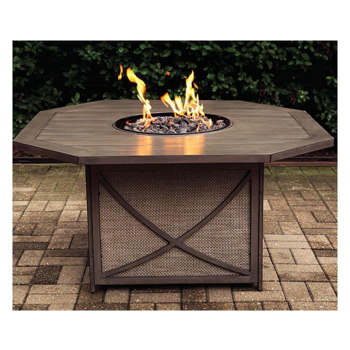 Agio Kensington 47" Hexagonal Slat Gas Fire Pit - Sun & Ski Sports