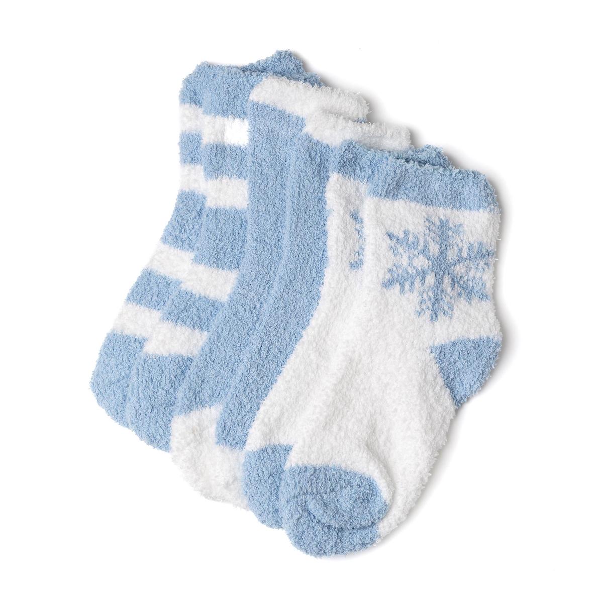 Badgley Mischka Women's 3 Pack Plush Fuzzy Socks - Sun & Ski Sports