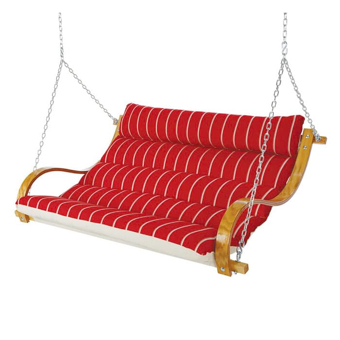 Hatteras Royal Red Stripe Deluxe Cushioned Double Swing - Sun & Ski Sports
