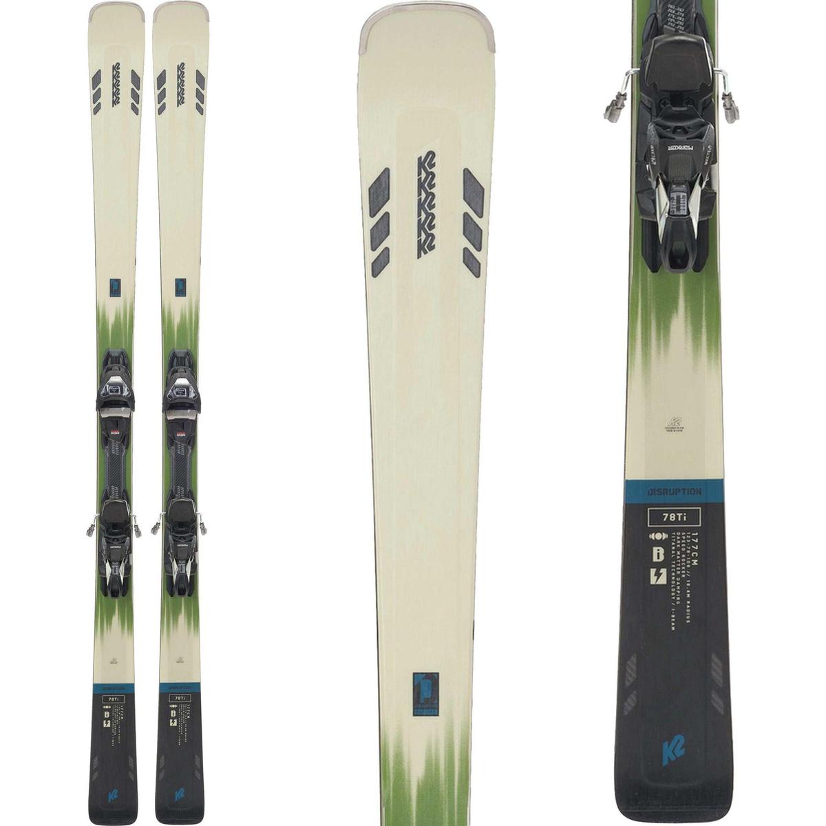 K2 Men's Disruption 78Ti Skis with Marker MXC 12 TCx Bindings '24 - Sun ...