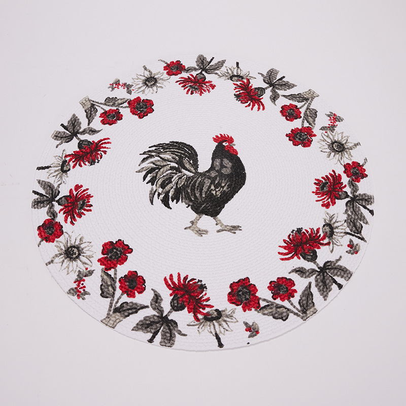 Rooster Braided Placemat - Cracker Barrel