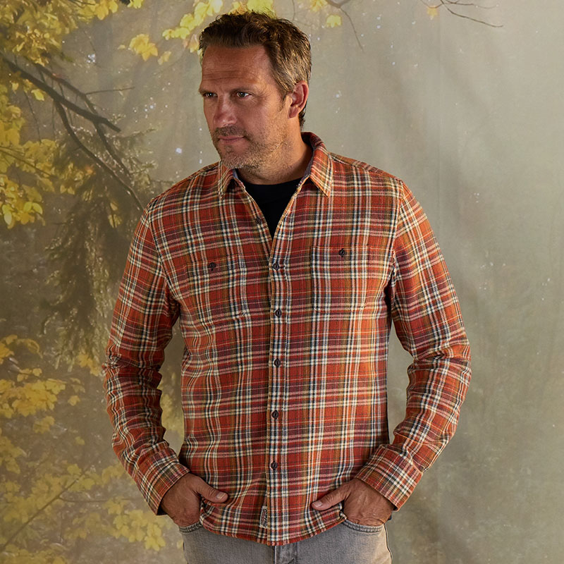 Orange Huntley Flannel - Cracker Barrel