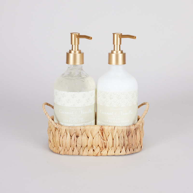 Soap and Lotion Caddy in Woven Basket - Cracker Barrel