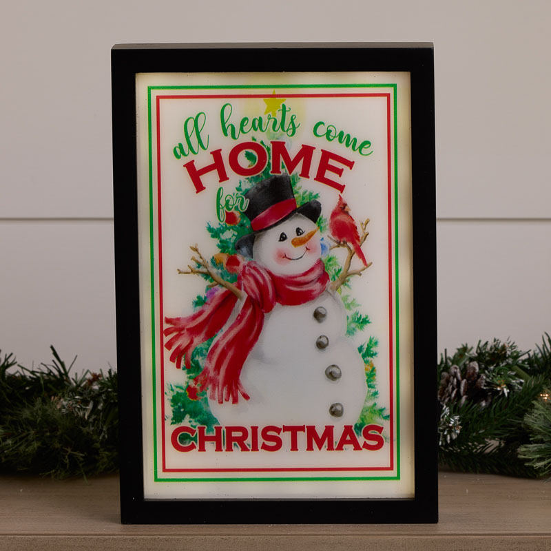 LED Snowman Sign - Cracker Barrel