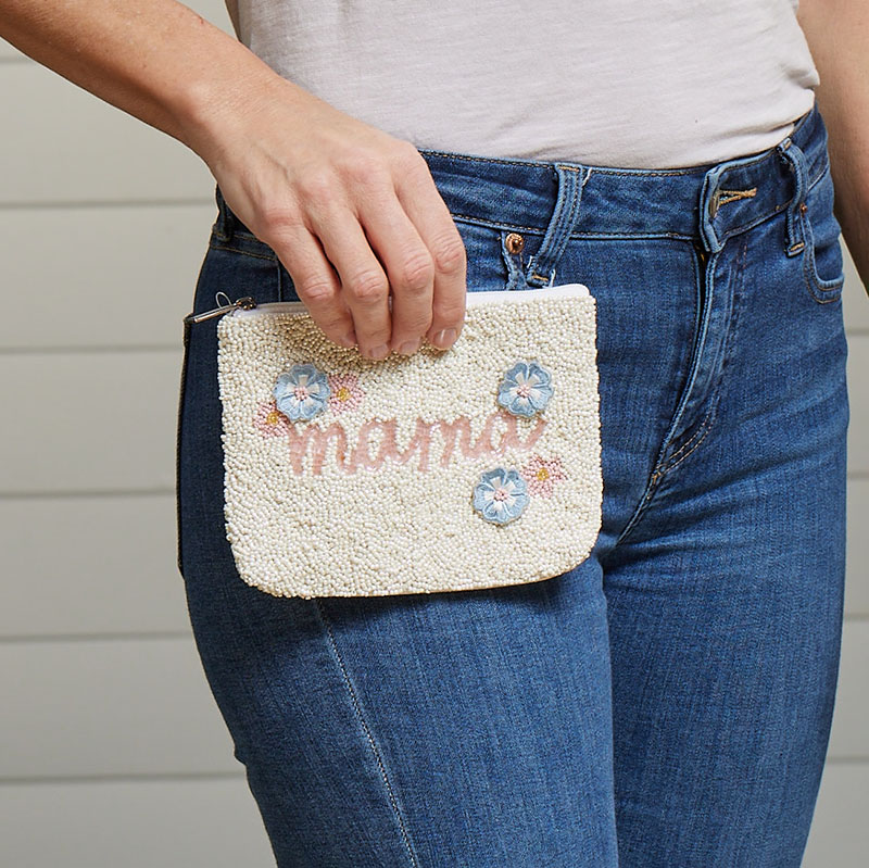 Beaded Mama Pouch - Cracker Barrel