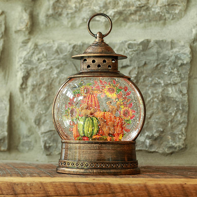 Harvest Pumpkin Glitter Globe - Cracker Barrel
