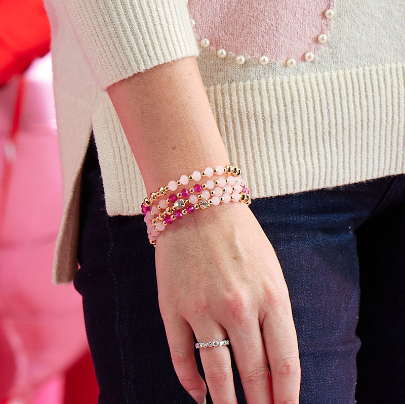 Bling Pink Gold Coil Bracelet - Cracker Barrel