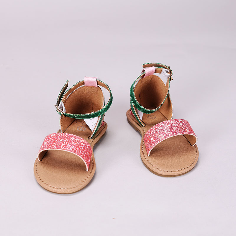 Toddler Glitter Pink Melon Sandals - Cracker Barrel