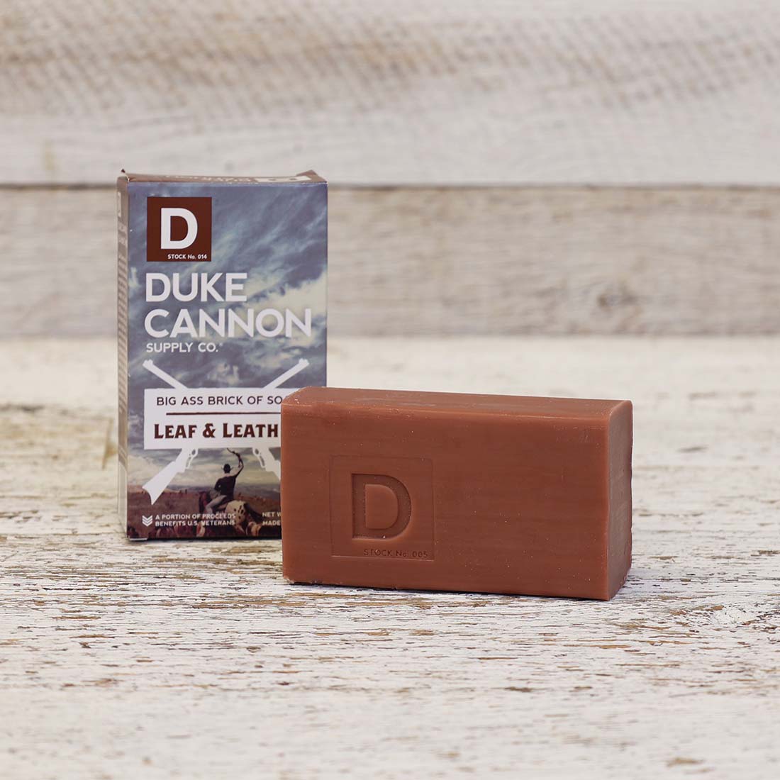 Duke Cannon Leaf and Leather Bar Soap - Cracker Barrel