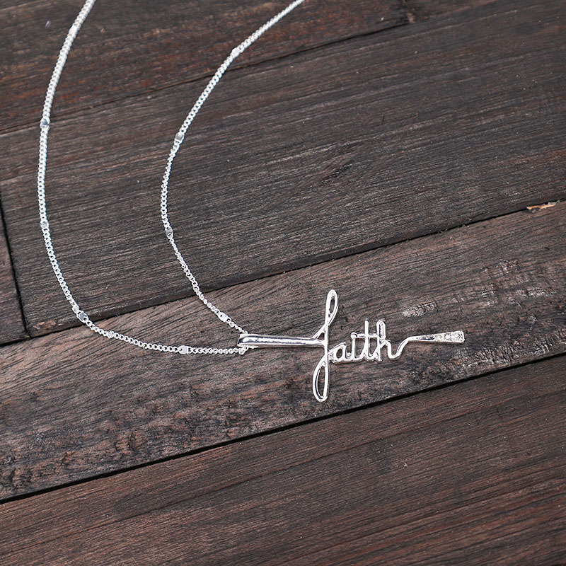 Faith Cross Silver Necklace - Cracker Barrel