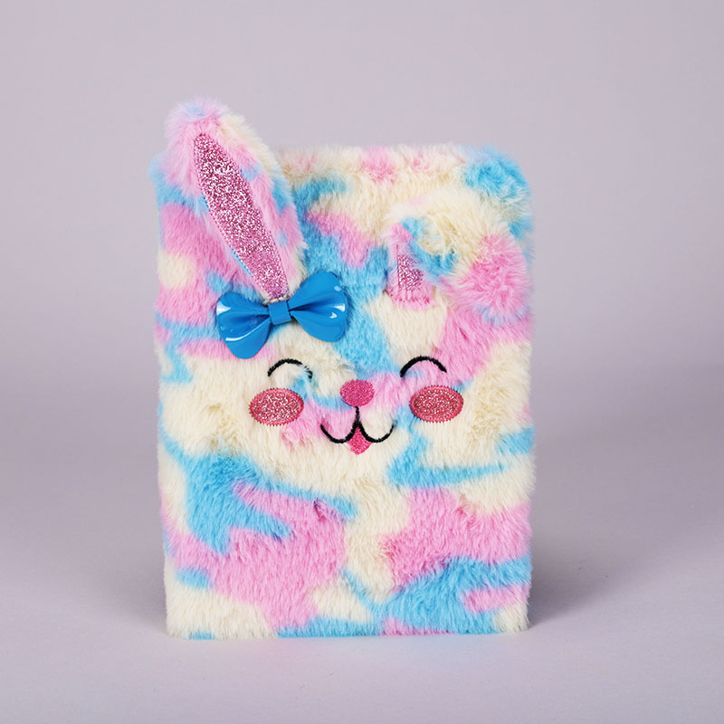 Colorful Plush Bunny Journal - Cracker Barrel