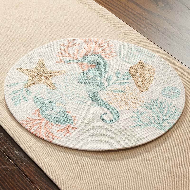 Coastal Shells Braided Placemat - Cracker Barrel