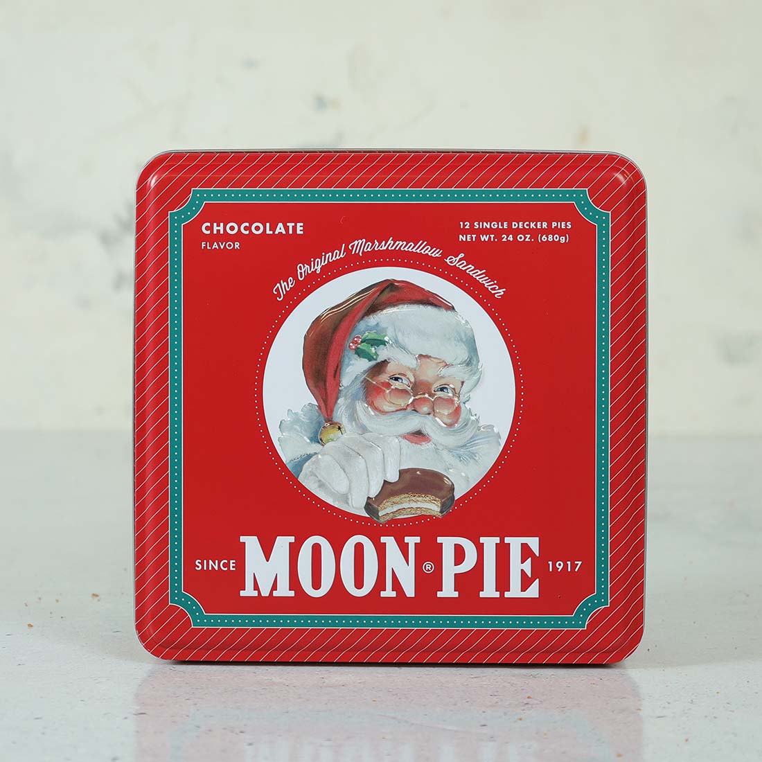 Moon Pie 12 Pack Santa Gift Tin - Cracker Barrel