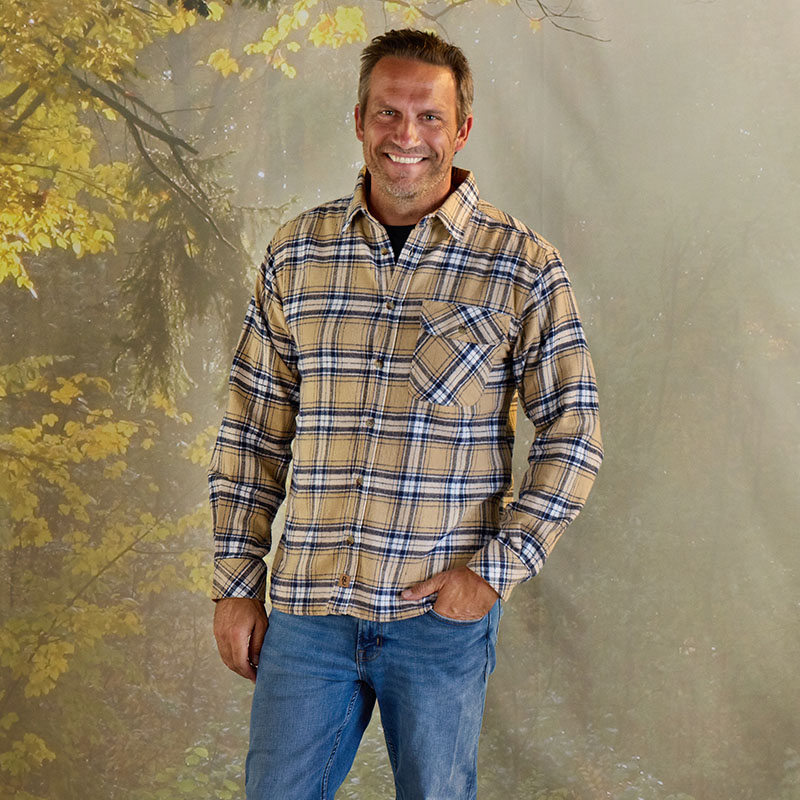 Tan Flannel Shirt - Cracker Barrel