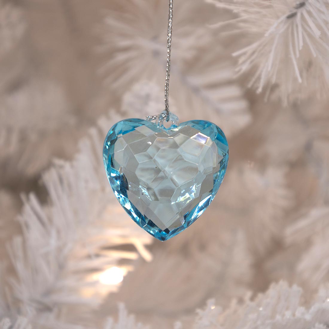 Blue Acrylic Heart Ornament - Cracker Barrel