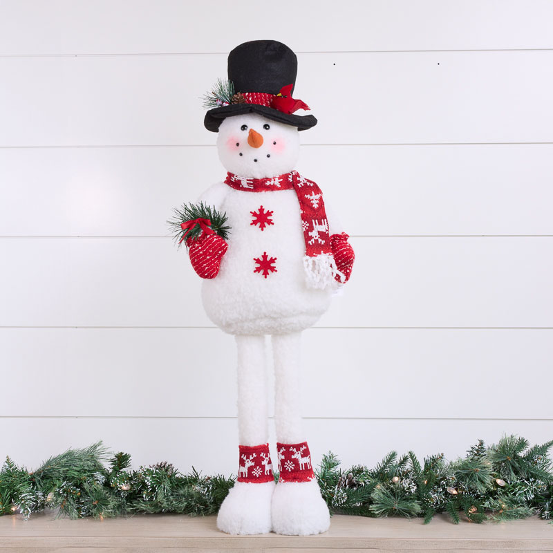 Fabric Standing Snowman - Cracker Barrel