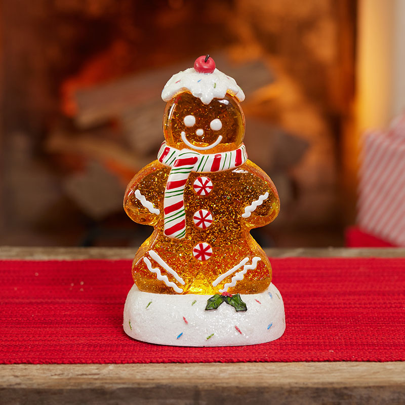 Gingerbread Man Glitter Globe - Cracker Barrel