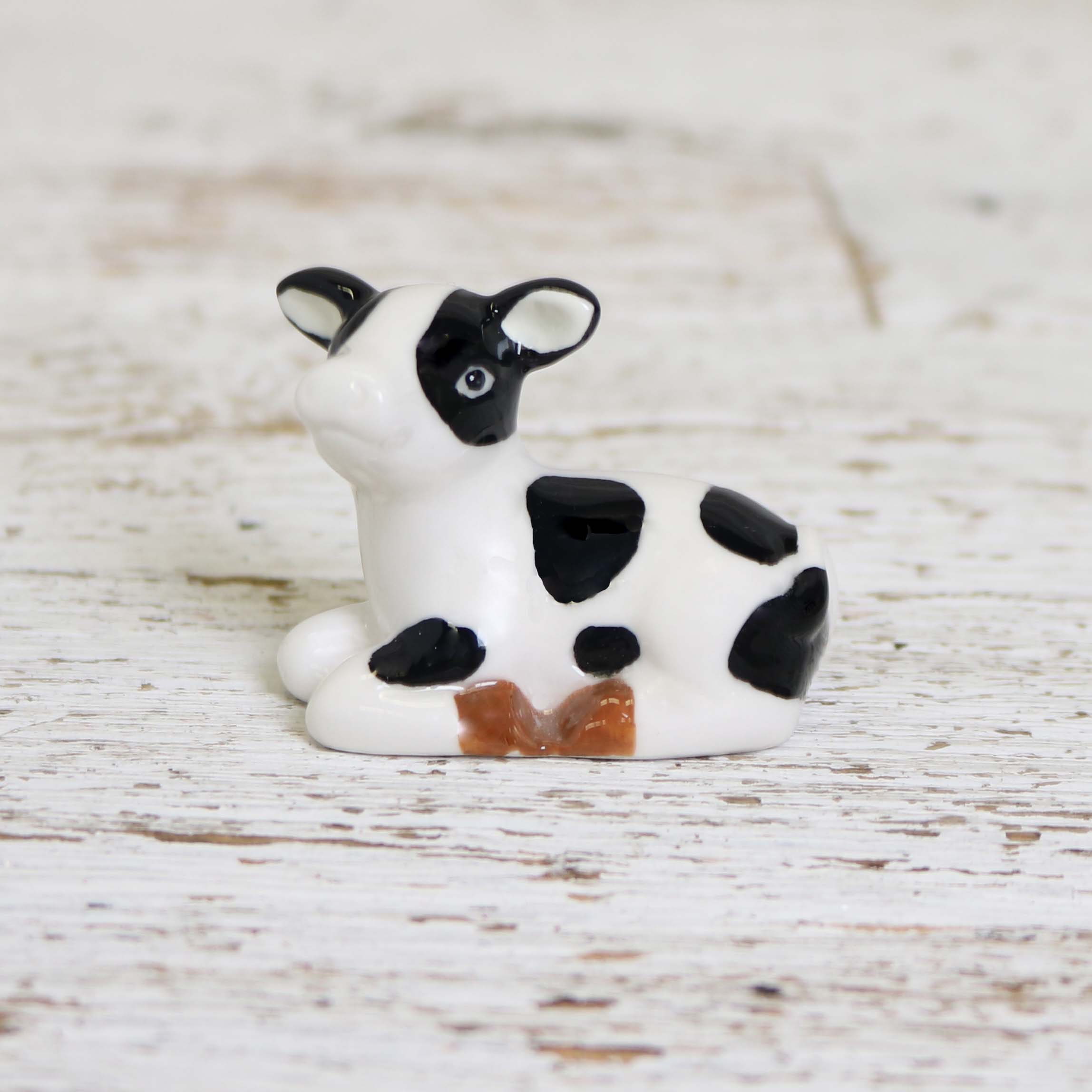 Mini Laying Cow Salt Shaker - Cracker Barrel