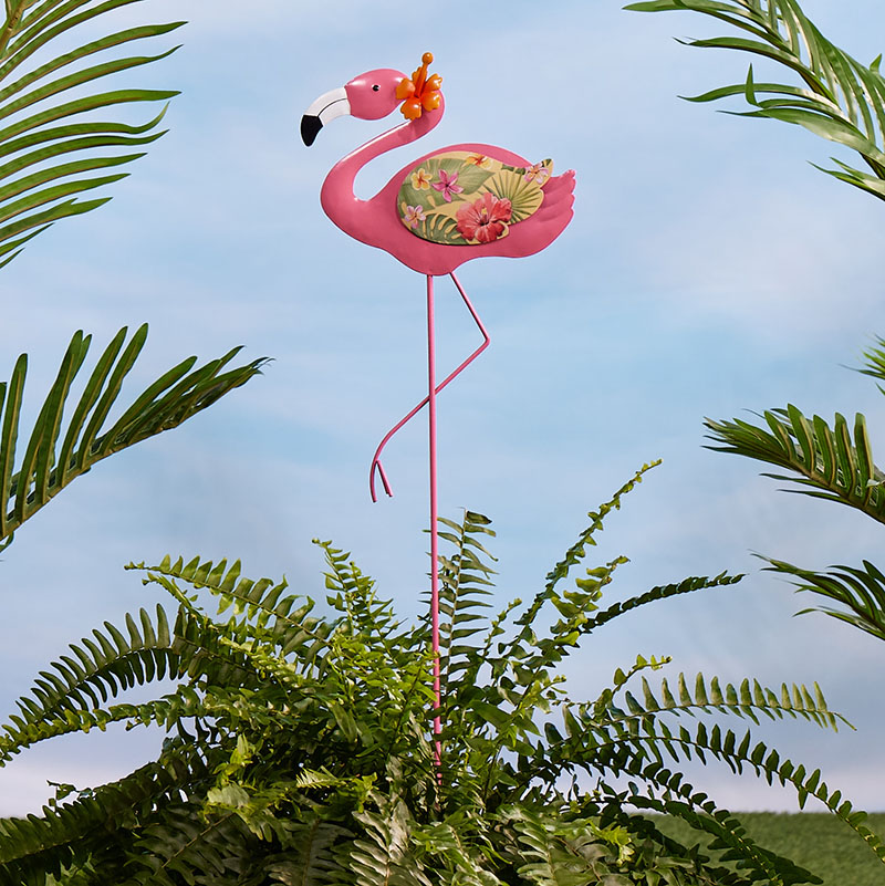 Metal Flamingo Yard Stake - Cracker Barrel