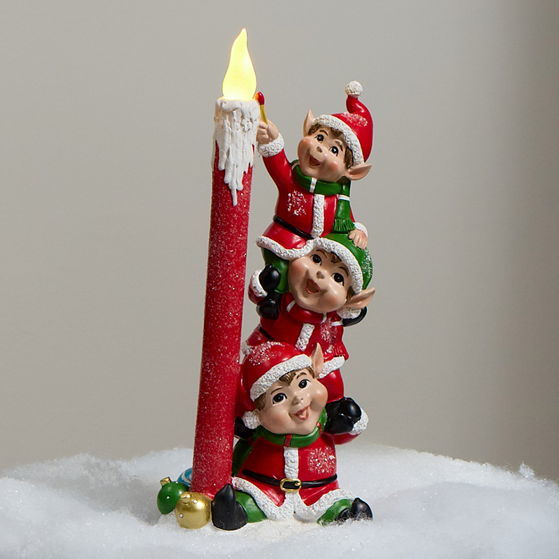 LED Elf Stack Candle - Cracker Barrel