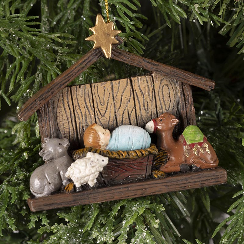 Baby Jesus In Manger Ornament - Cracker Barrel