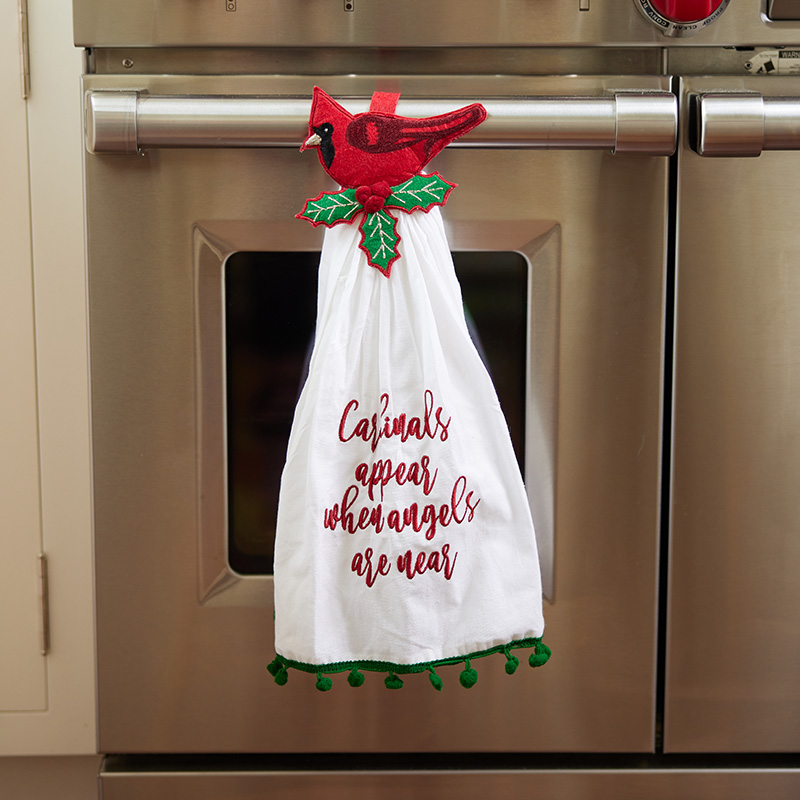 Cardinal Embroidered Towel - Cracker Barrel