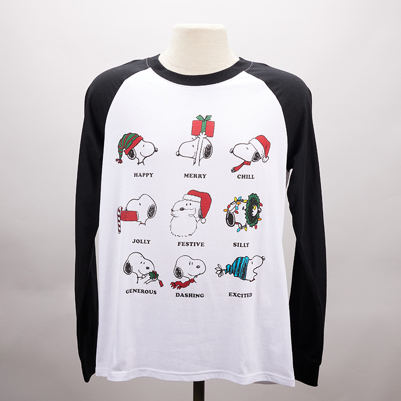 Peanuts Moods Raglan White Tee - Cracker Barrel