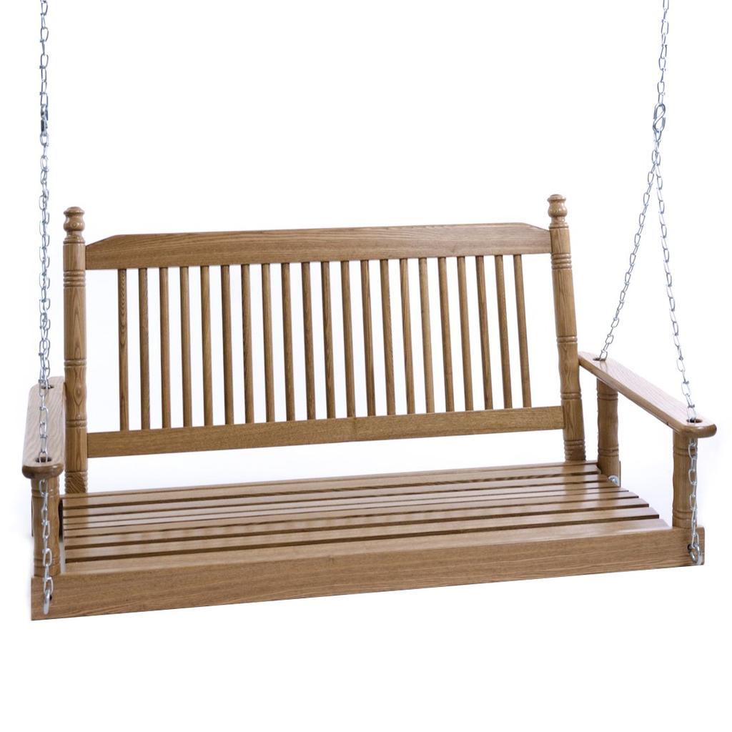 4 Porch Swing Hardwood Cracker Barrel