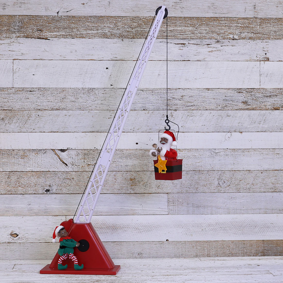 African American Musical Animated Santa Crane - Cracker Barrel