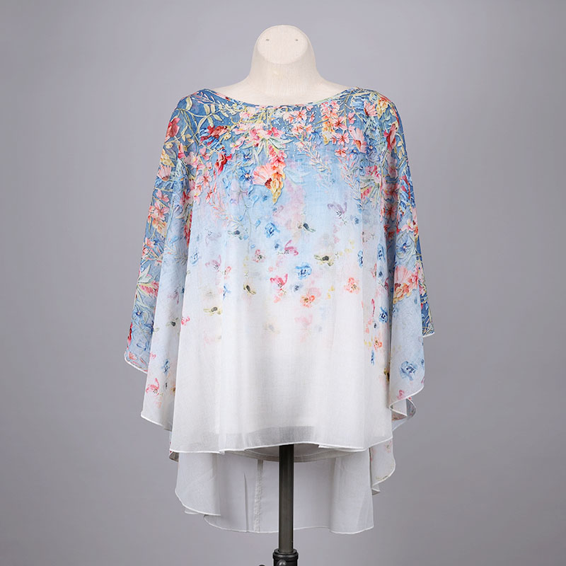 Floral Popover Top - Cracker Barrel