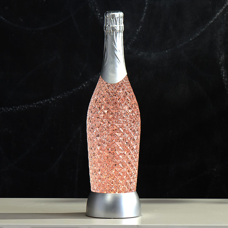Silver Bottle Shaped Glitter Globe - Cracker Barrel