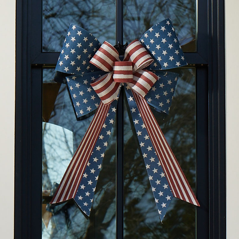 Stars and Stripes Burlap Bow - Cracker Barrel