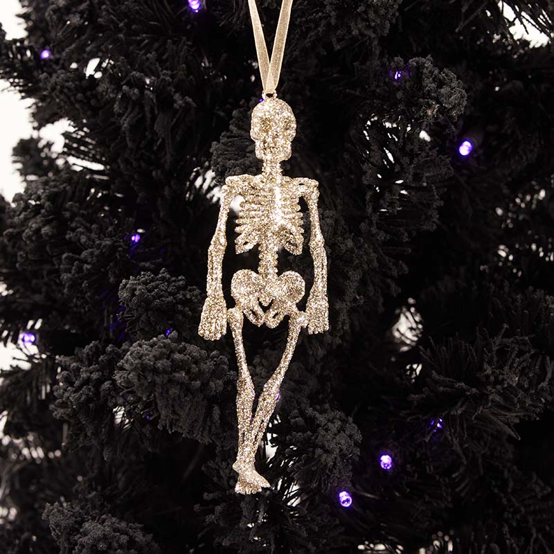 Glitter Skeleton Ornament - Cracker Barrel